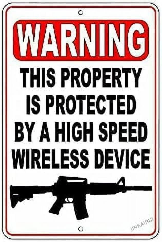 Warning Plaque Wall Decor This Property Protected By A High Speed ...