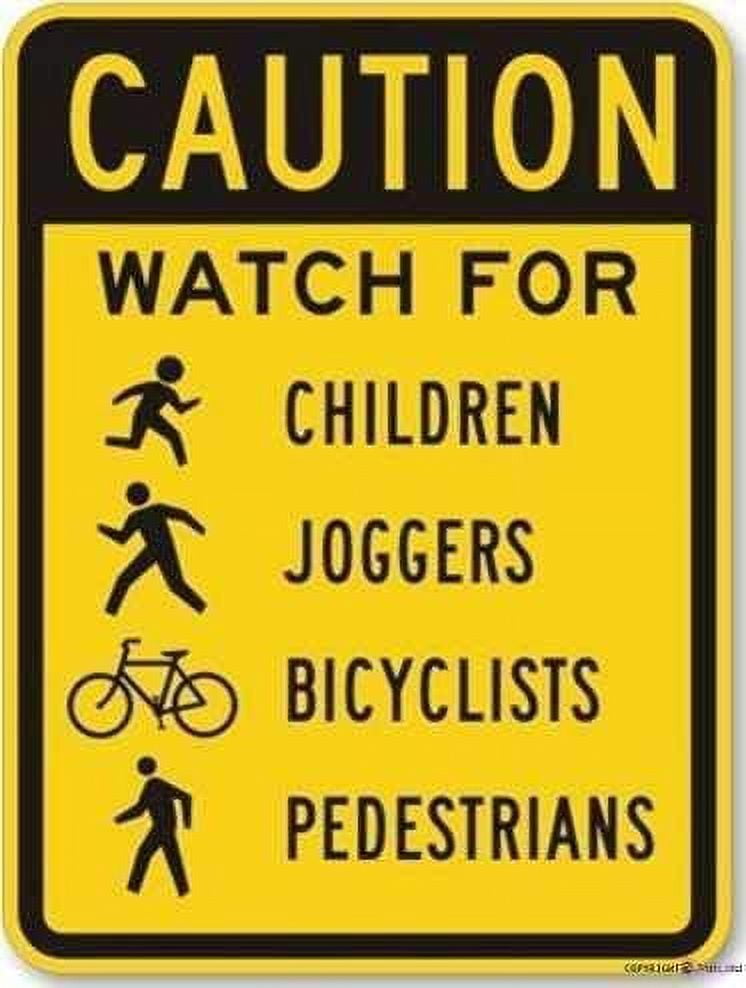 Warning Plaque Wall Decor Road Caution Watch for Children, Fluorescent ...