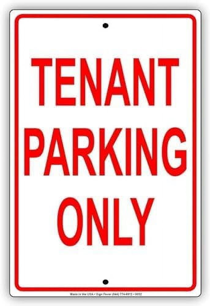 Warning Plaque Wall Decor Tenant Parking Only Apartment Decoration Sign ...