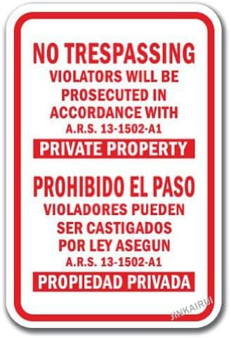 Warning Plaque Wall Decor No Trespassing Violators Will Be Prosecuted ...