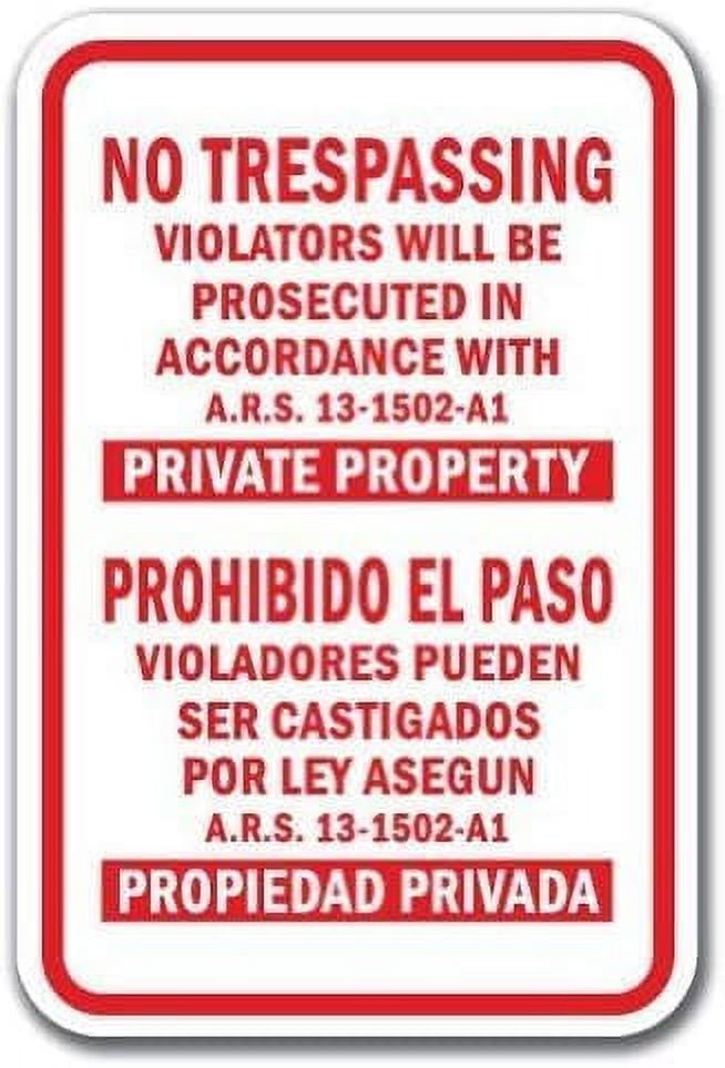 Warning Plaque Wall Decor No Trespassing Violators Will Be Prosecuted ...