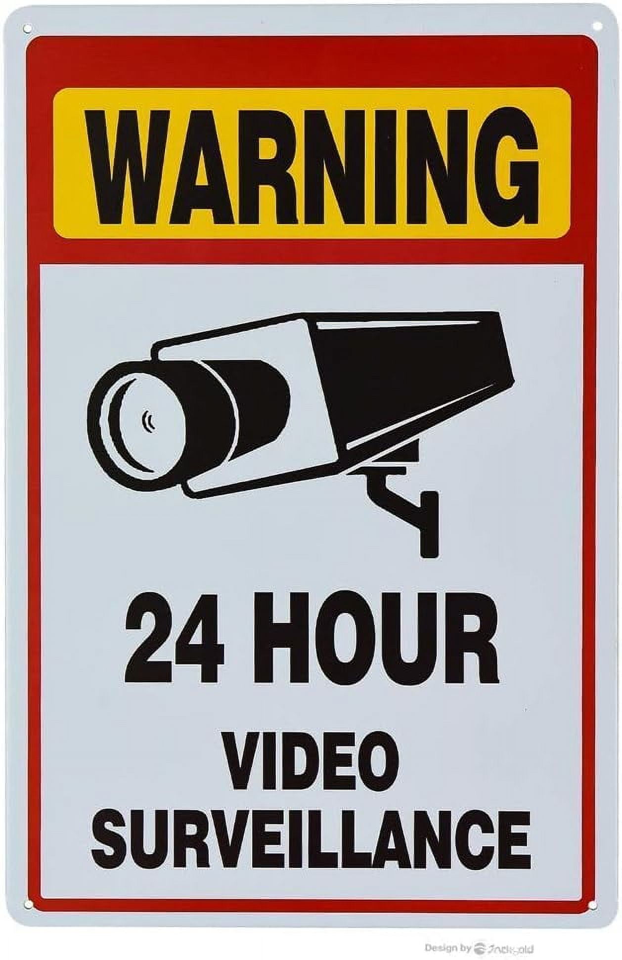 Warning Plaque Wall Decor No Trespassing Warning Sign, 24 Hour Video ...