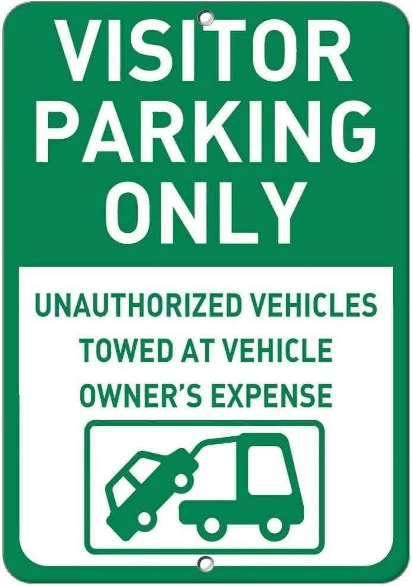 Warning Plaque Wall Decor Warning Sign Visitor Parking Only ...
