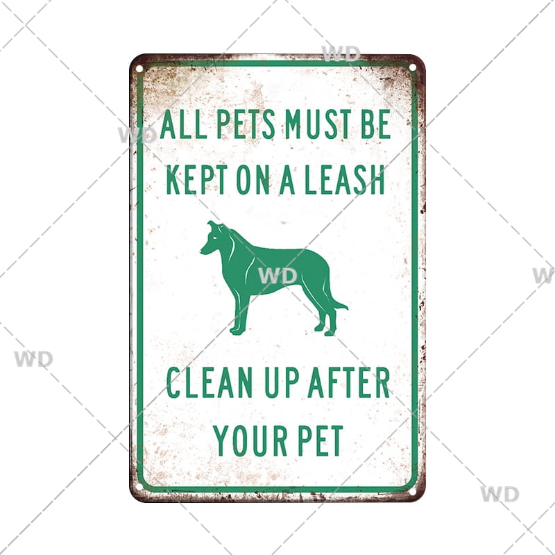 Warning Poster Danger Vintage Tin signs Beware Of Animal No Parking No ...