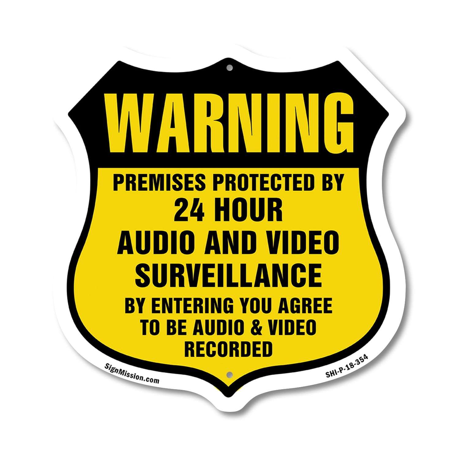 Warning Premises Protected By 24 Hour Audio And Video Surveillance By ...