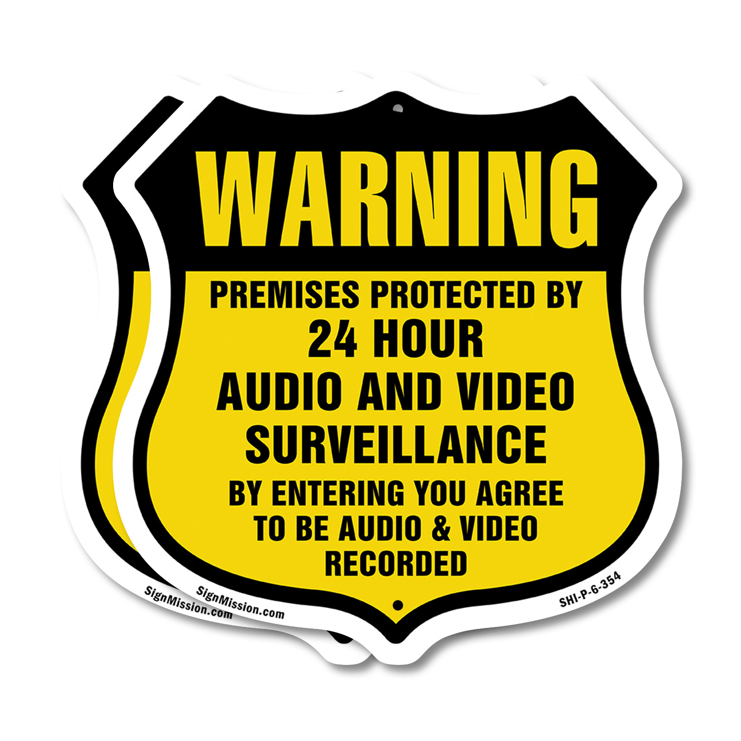 Warning Premises Protected By 24 Hour Audio And Video Surveillance By ...