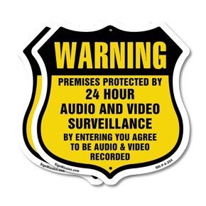 Video And Audio Surveillance Signs