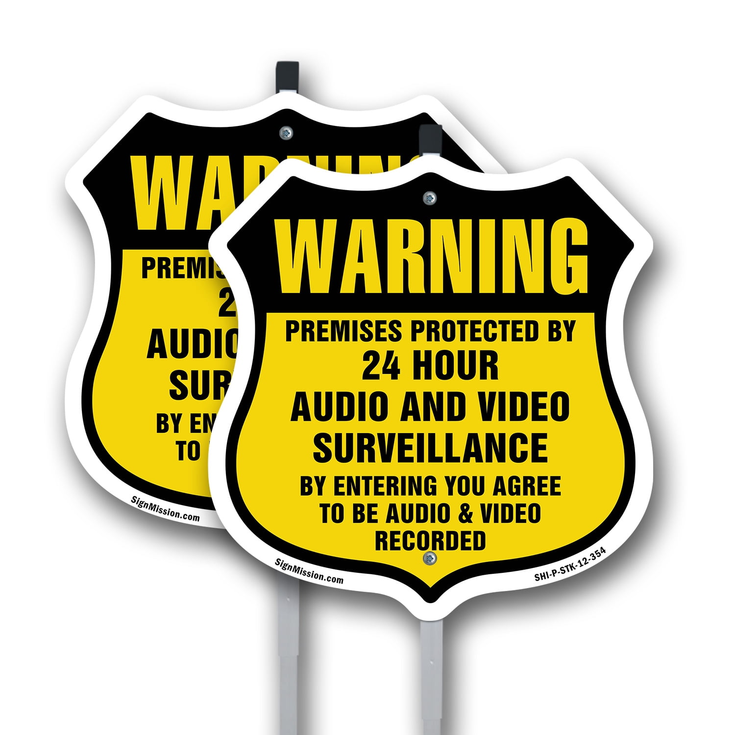Warning Premises Protected By 24 Hour Audio And Video Surveillance By ...