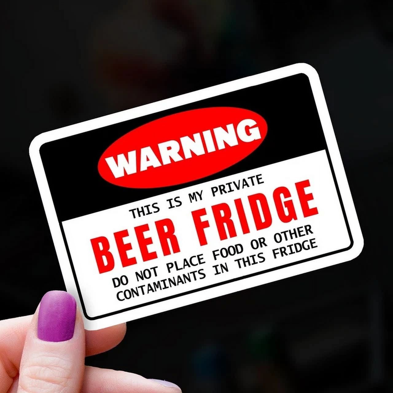Warning Private Beer Fridge Sticker Phone Decal Water Bottle Stickers ...