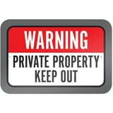 Warning Private Property Keep Out Sign - Walmart.com