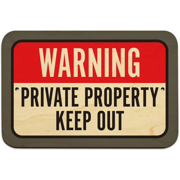 Warning Private Property Keep Out Sign - Walmart.com