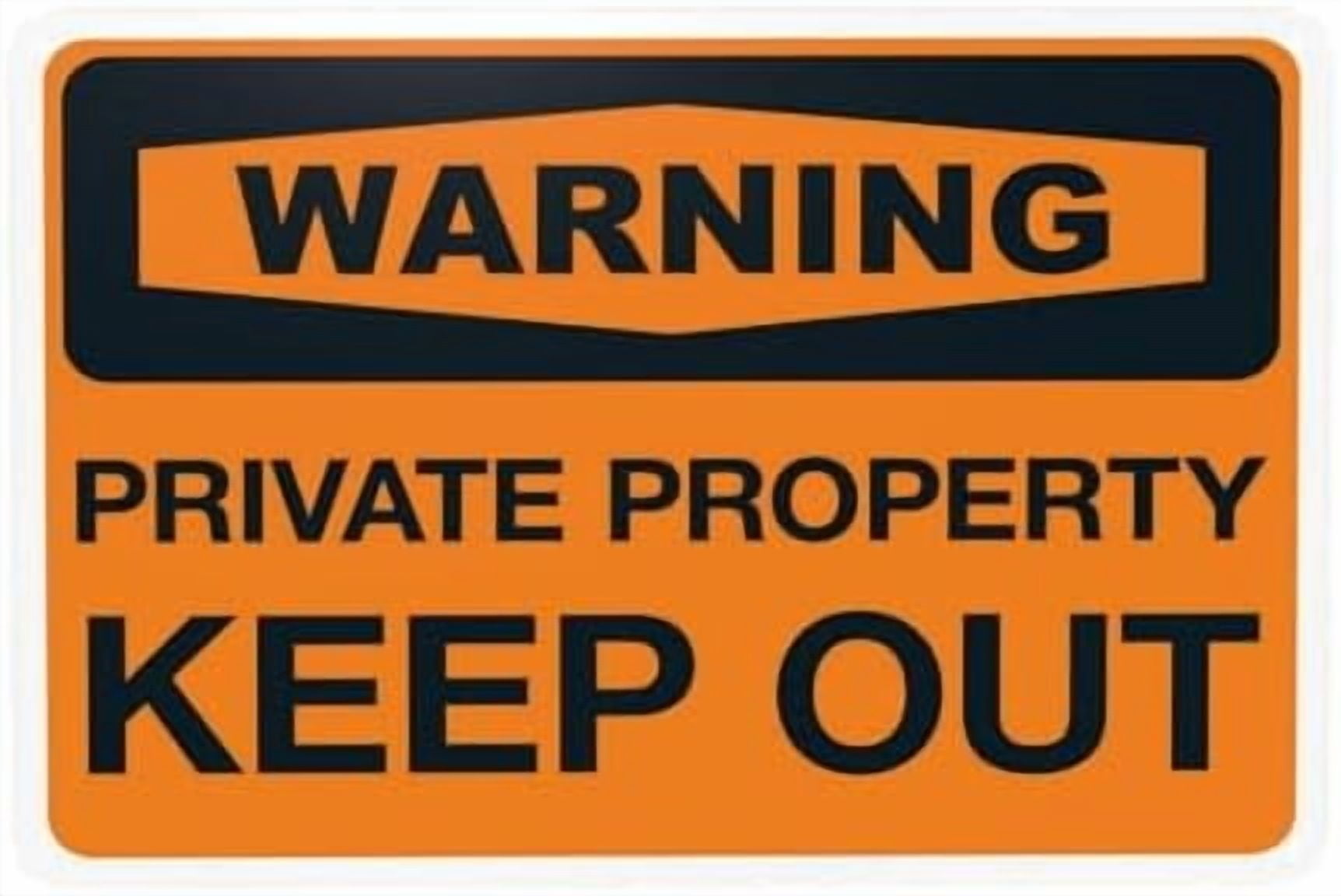 Warning Private Property Keep Out Warning Sign, Private Property Metal ...