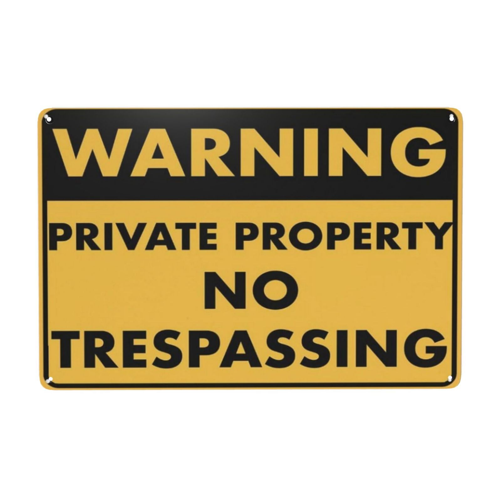 Warning Private Property No Trespassing Sign Outdoor Metal Sign Retro ...
