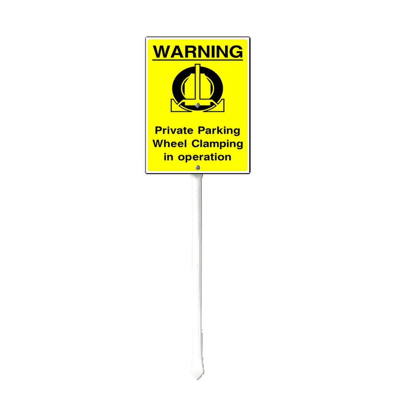 Warning Private parking wheel clamping in operation Yard Sign With ...