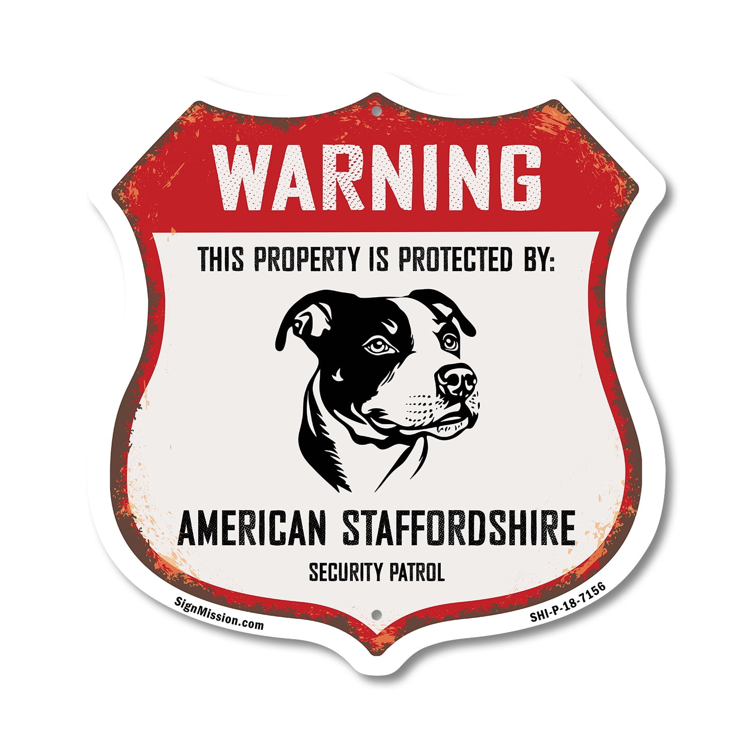 Warning This Property is Protected by American Staffordshire (2 Pack ...