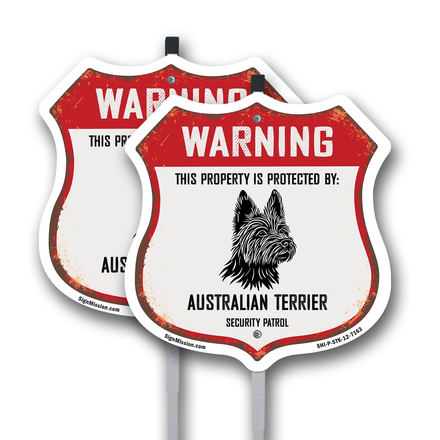 Warning This Property is Protected by Australian Terrier (2 Pack) 12 ...