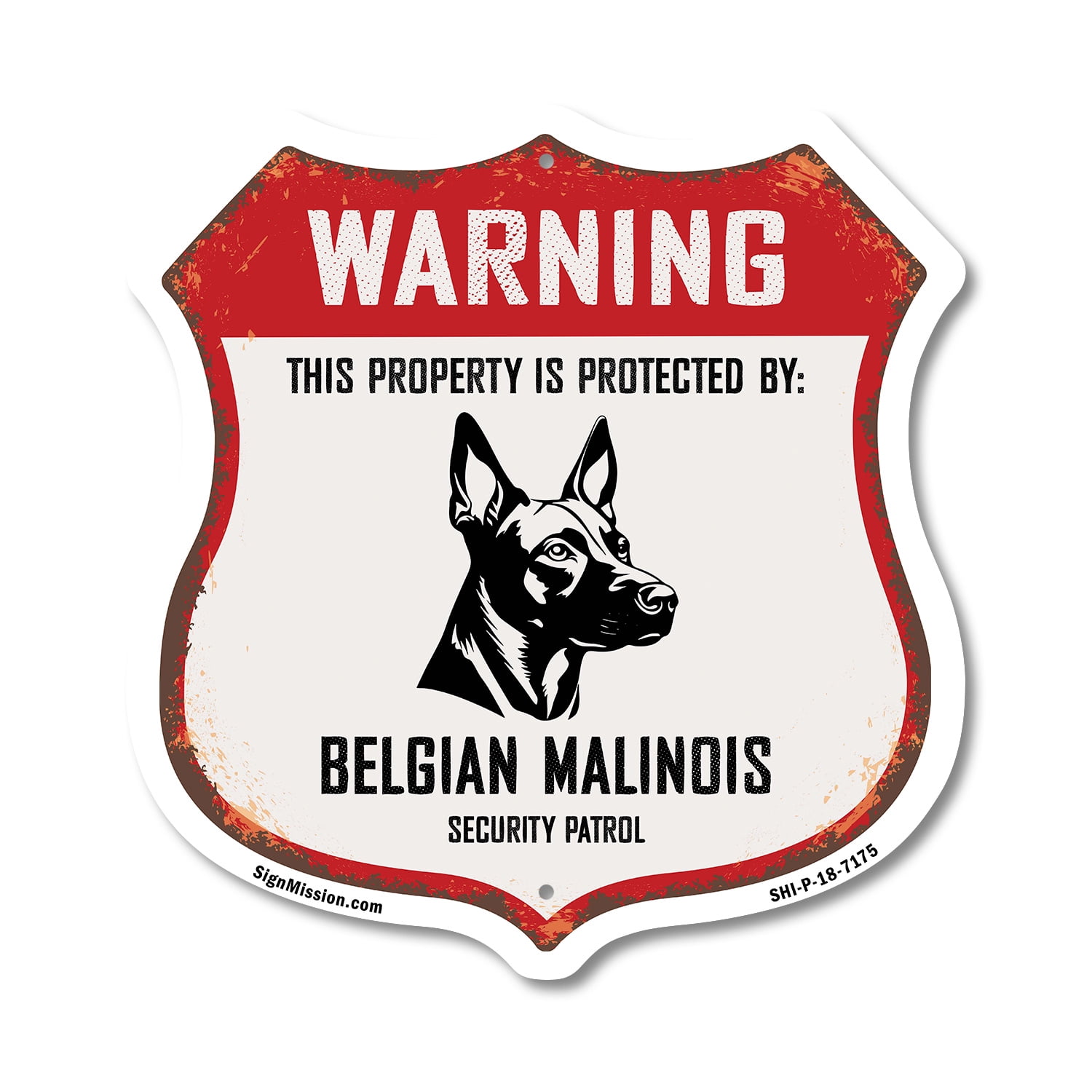 Warning This Property is Protected by Belgian Malinois (2 Pack) 12 inch ...