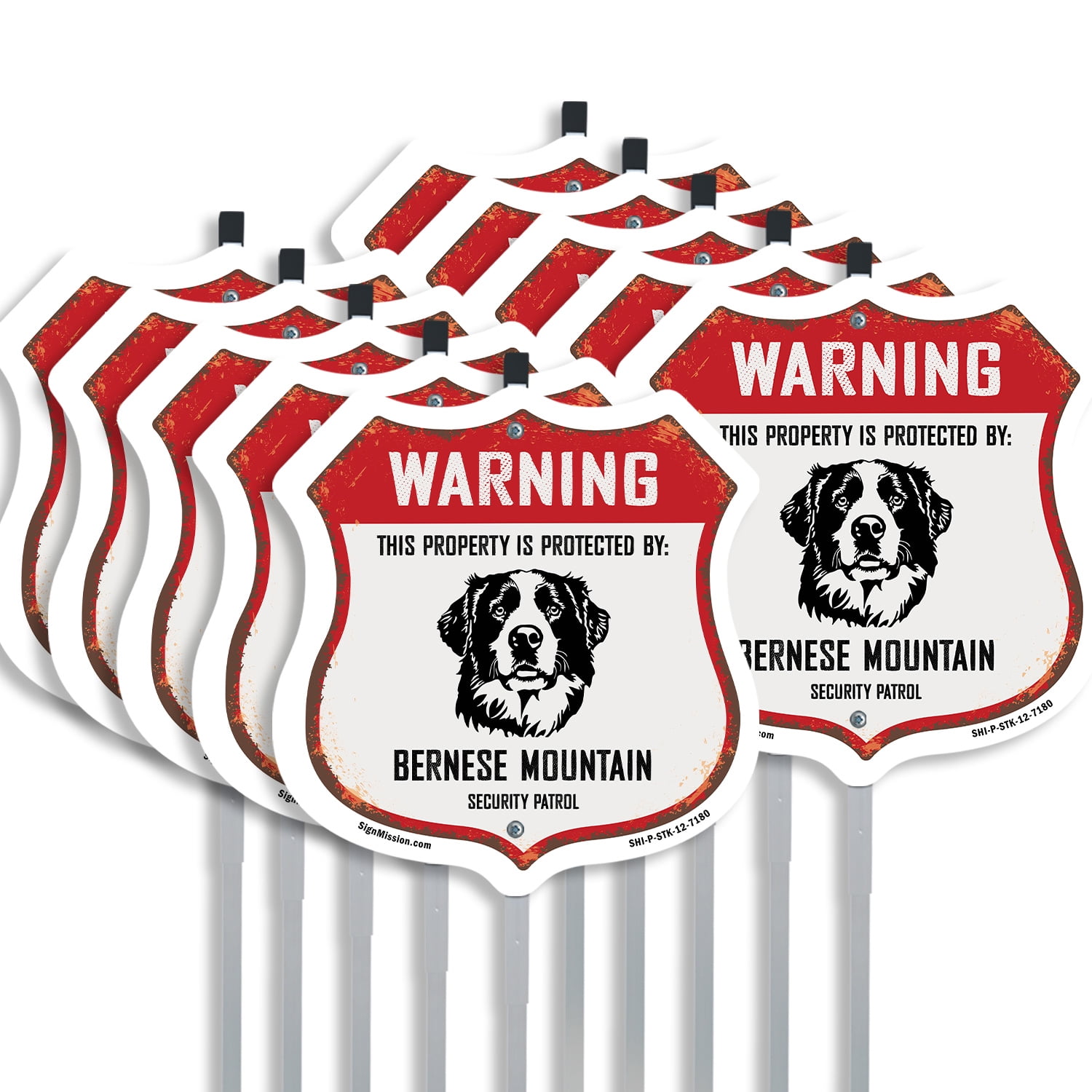 Warning This Property is Protected by Bernese Mountain (10 Pack) 12 ...