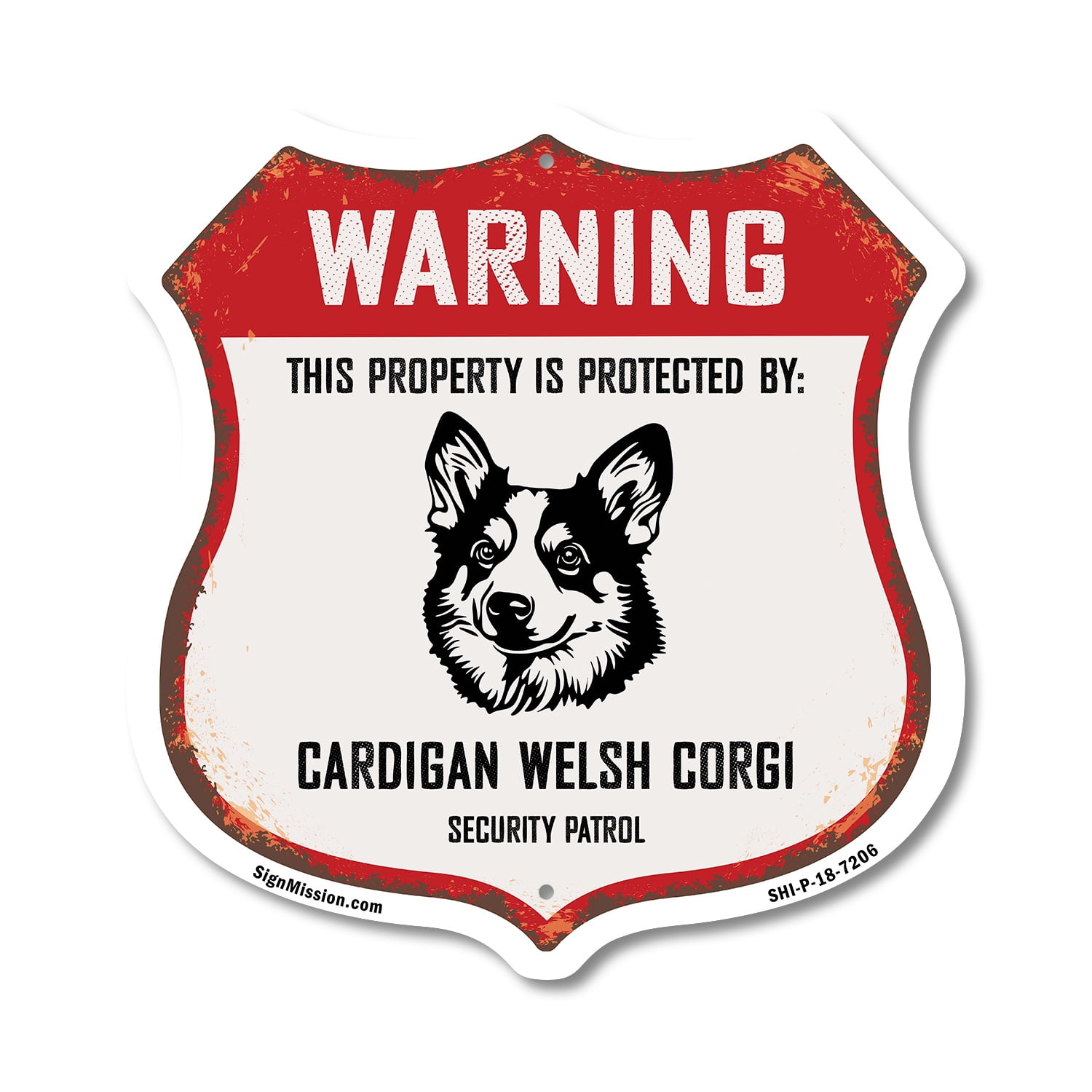 Warning This Property is Protected by Cardigan Welsh Corgi (2 Pack) 18 ...