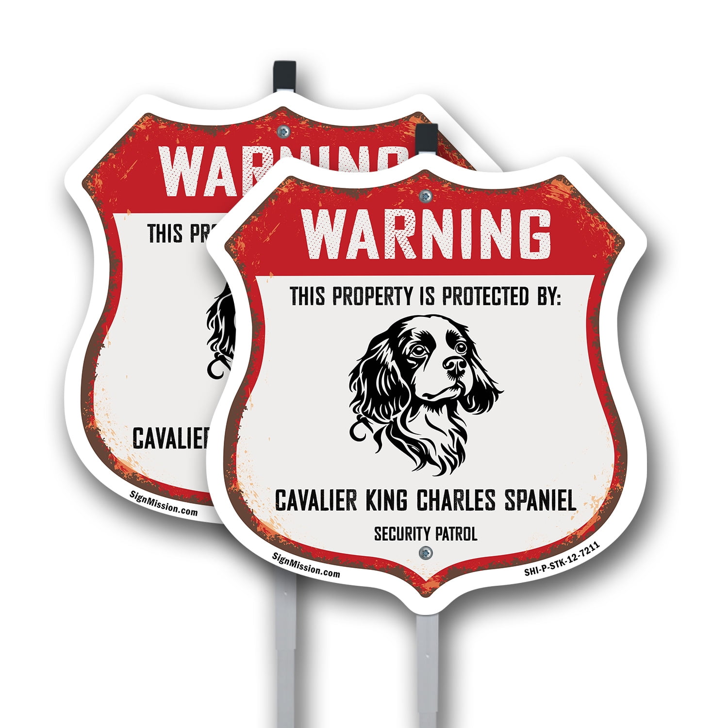 Warning This Property is Protected by Cavalier King Charles Spaniel (2 ...