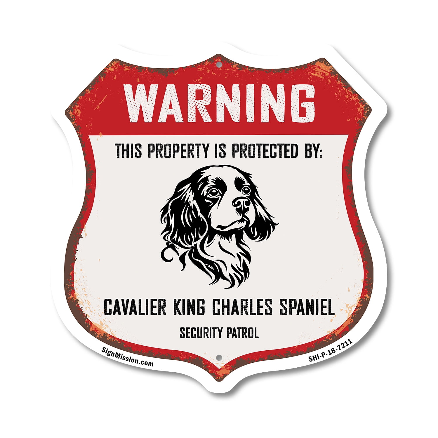 Warning This Property is Protected by Cavalier King Charles Spaniel 6 ...