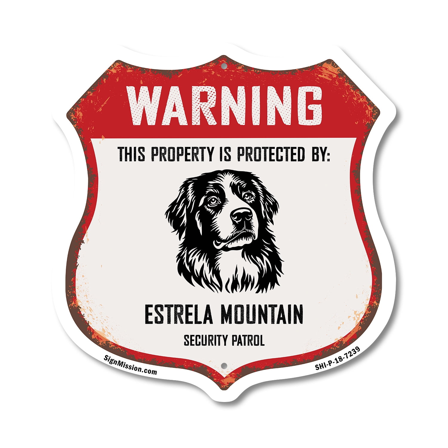 Warning This Property is Protected by Estrela Mountain (2 Pack) 12 inch ...