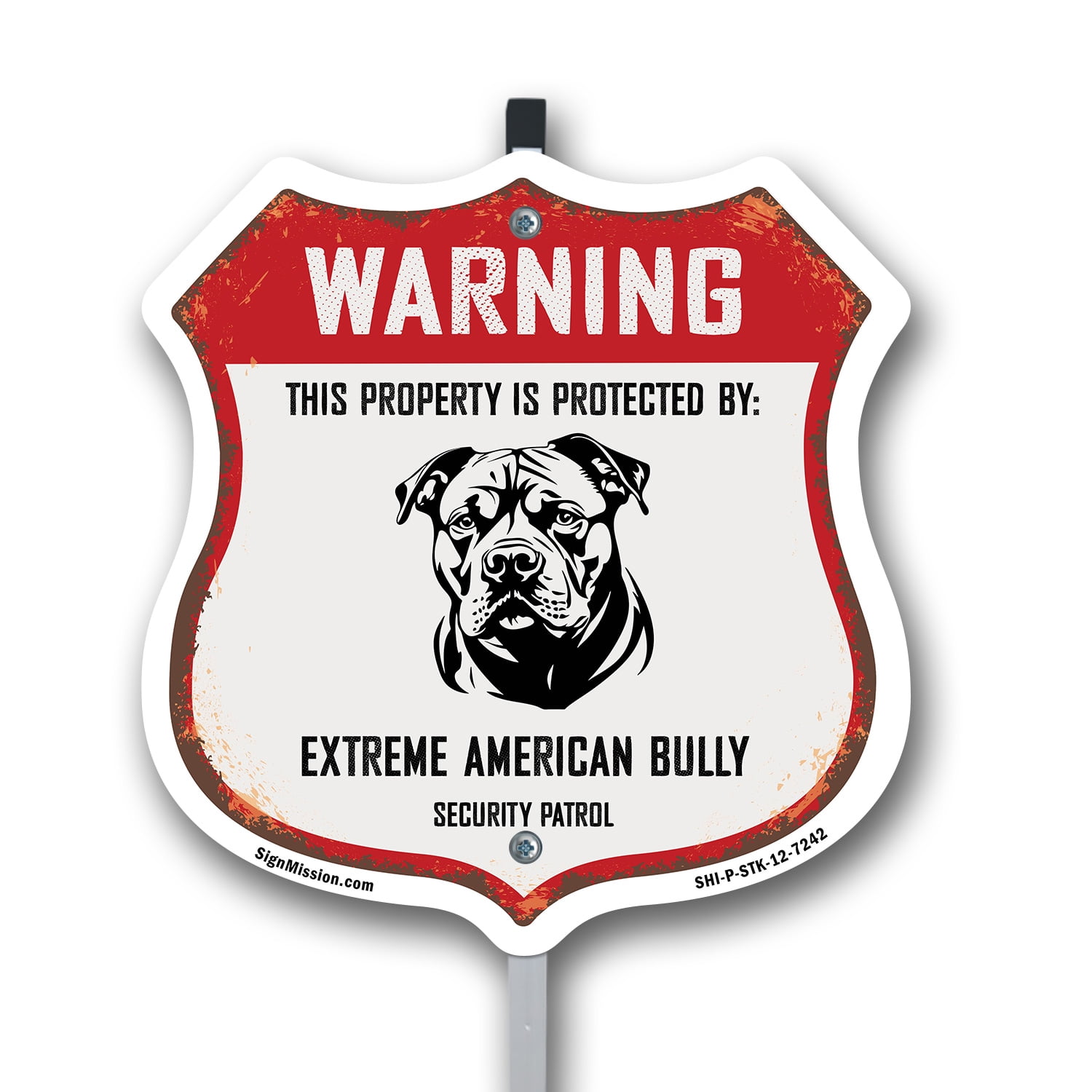 Warning This Property is Protected by Extreme American Bully 12 inch X ...