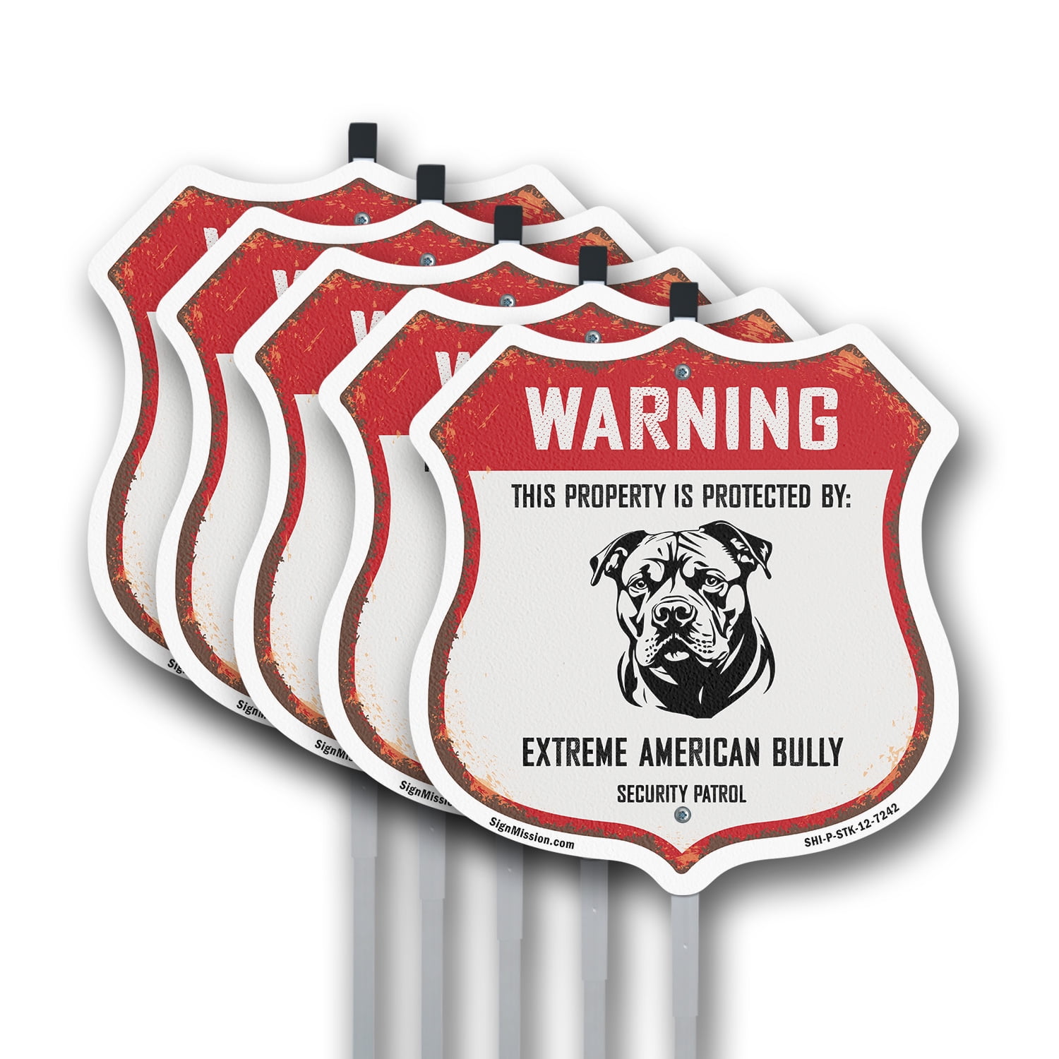 Warning This Property is Protected by Extreme American Bully (5 Pack ...