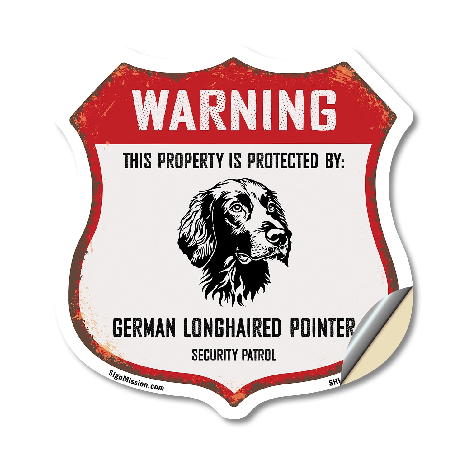 Warning This Property is Protected by German Longhaired Pointer (2 Pack ...