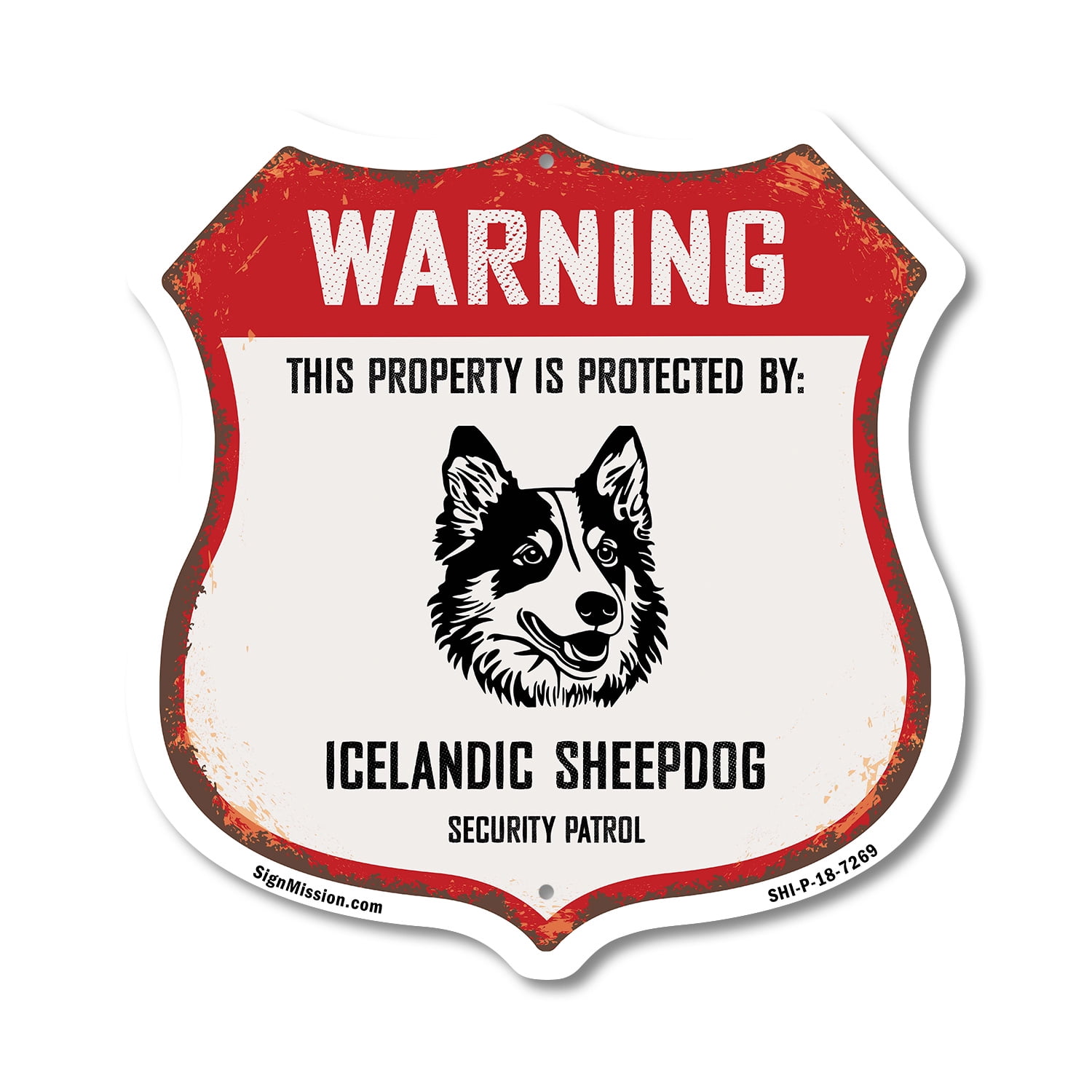 Warning This Property is Protected by Icelandic Sheepdog (2 Pack) 12 ...