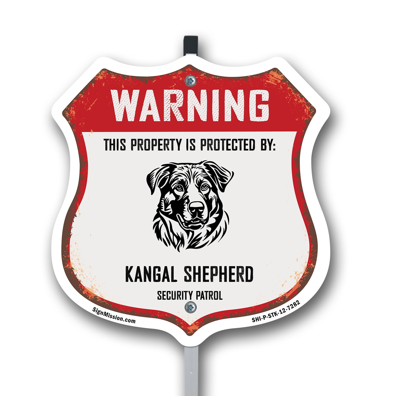 Warning This Property is Protected by Kangal Shepherd 12 inch X 12 inch ...