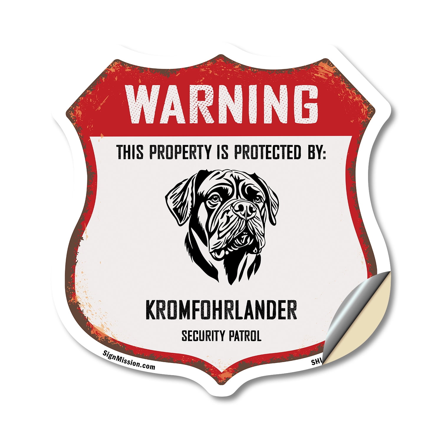 Warning This Property is Protected by Kromfohrlander (2 Pack) 4 inch X ...