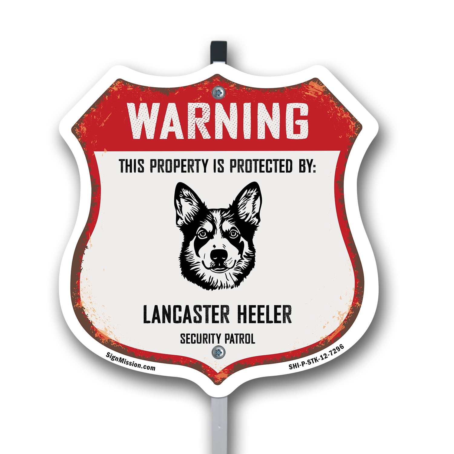 Warning This Property is Protected by Lancaster Heeler 12 inch X 12 ...