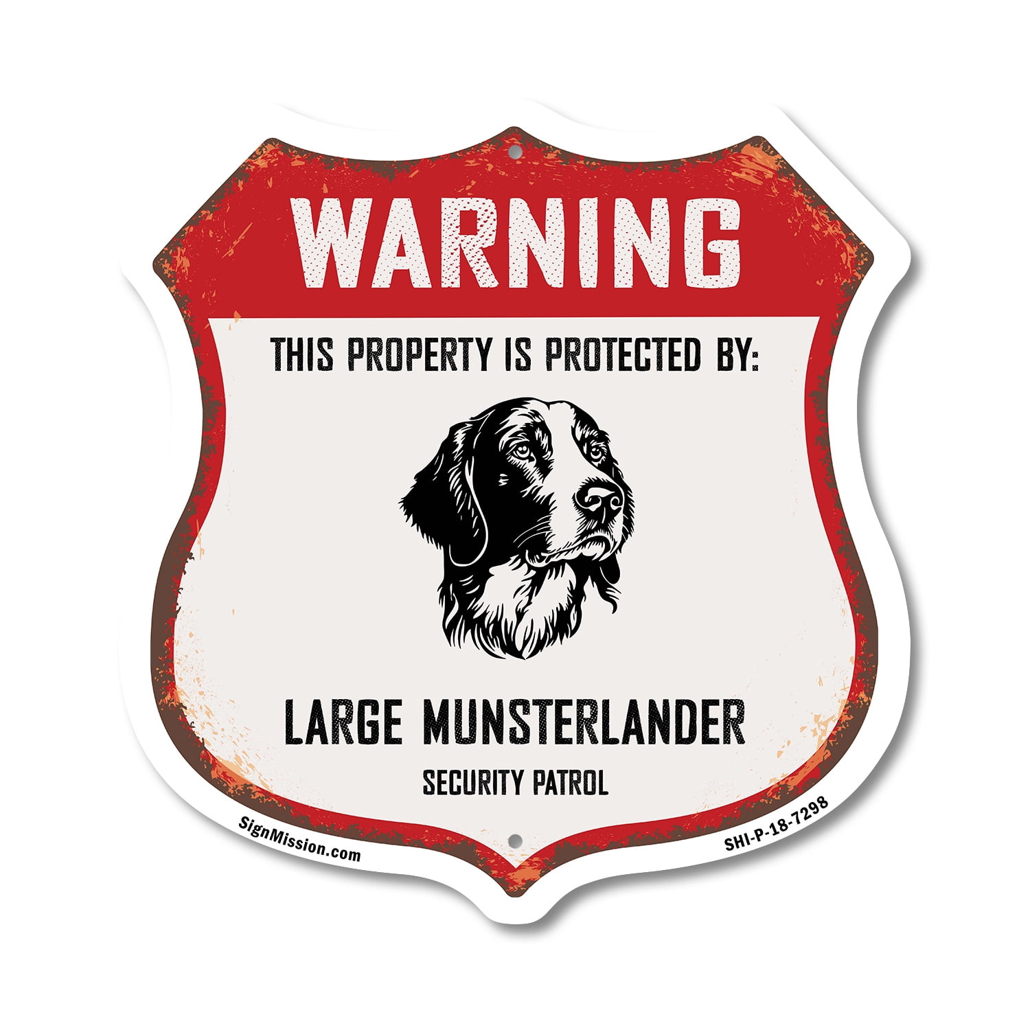 Warning This Property is Protected by Large Munsterlander (2 Pack) 18 ...