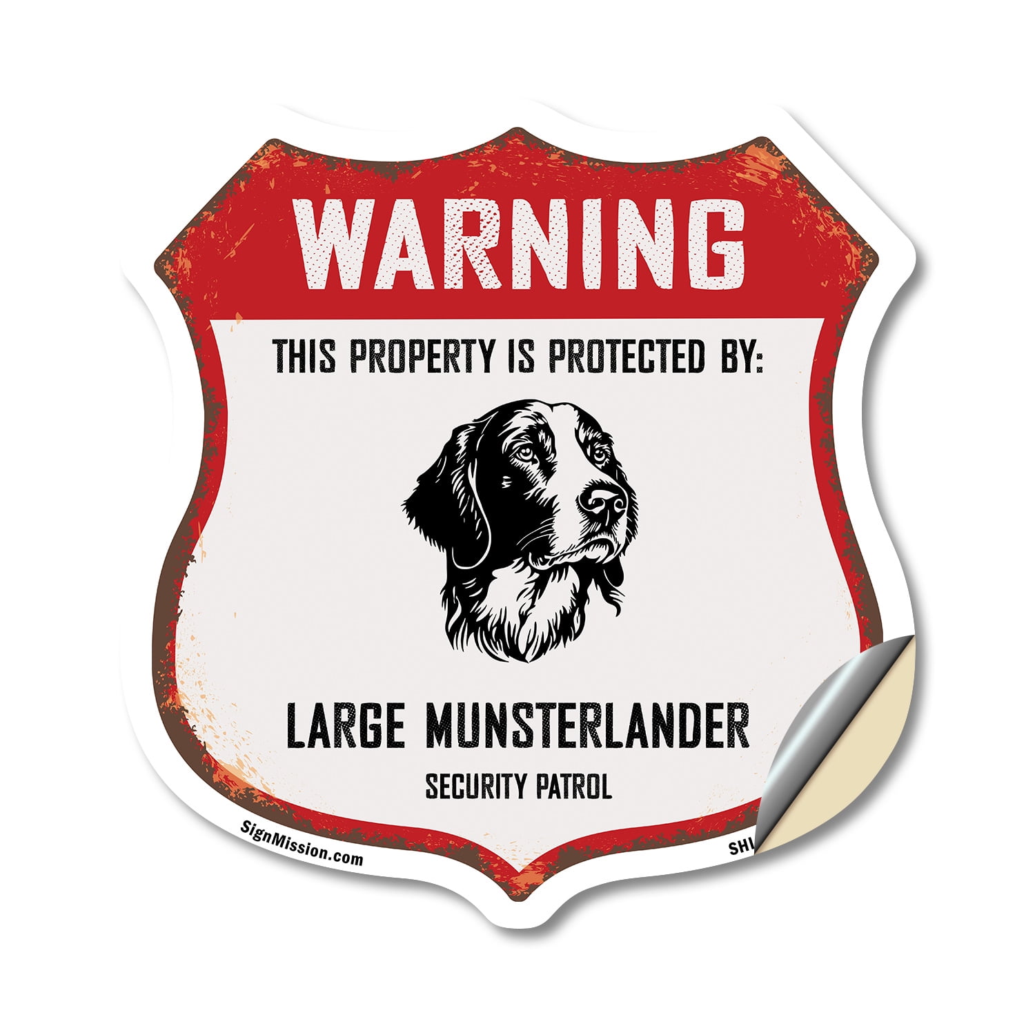 Warning This Property is Protected by Large Munsterlander (2 Pack) 4 ...