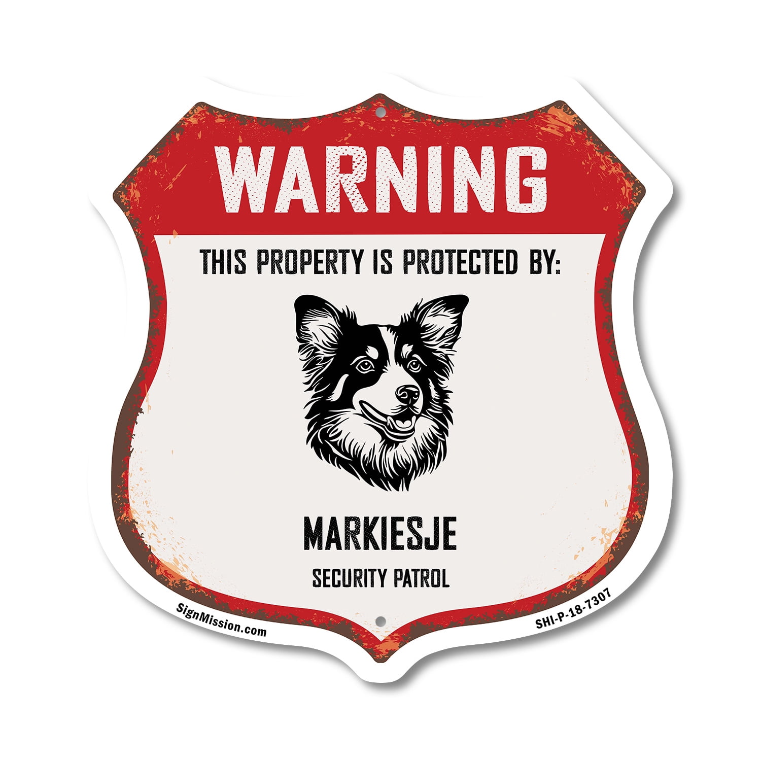 Warning This Property is Protected by Markiesje (2 Pack) 12 inch X 12 ...