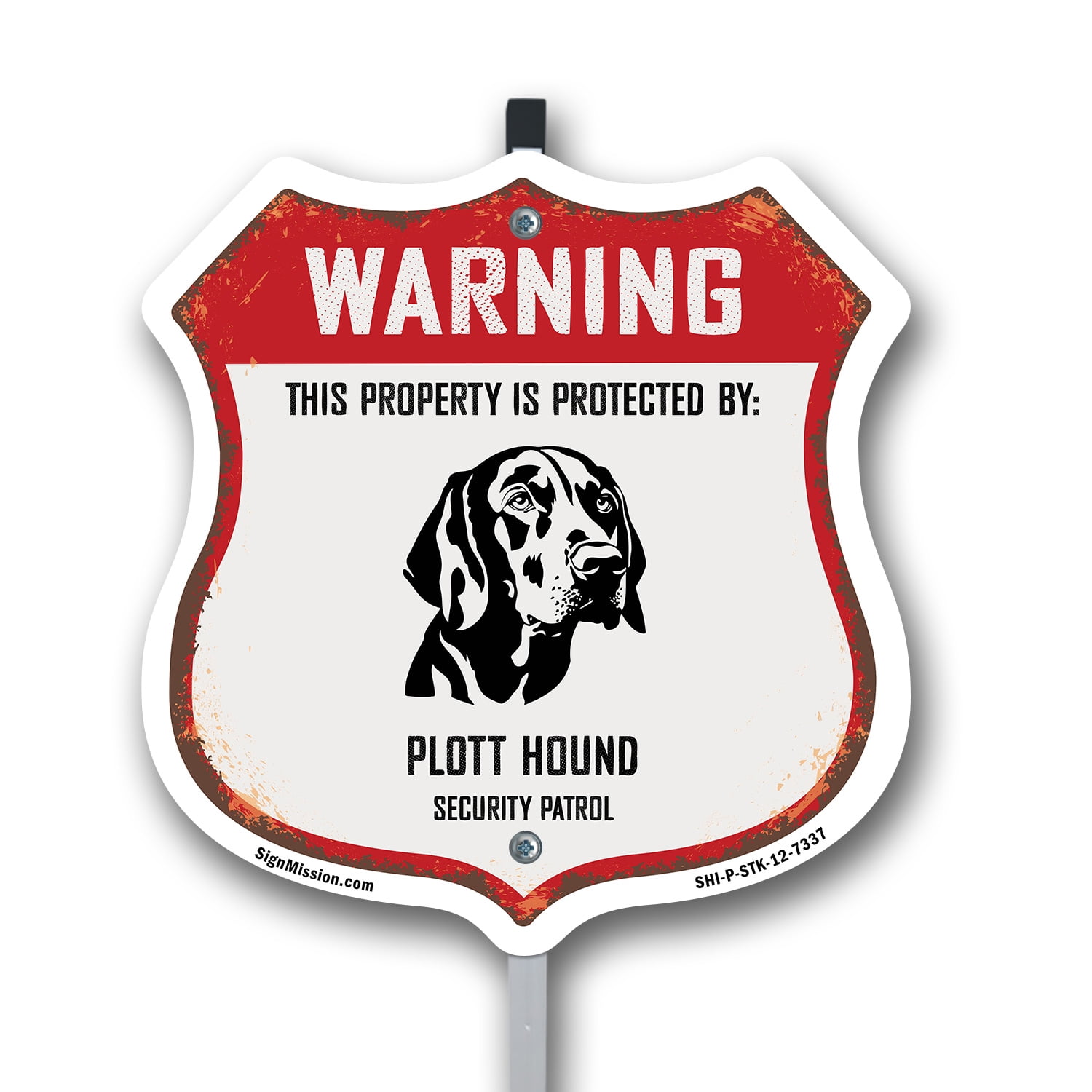Warning This Property is Protected by Plott Hound 12 inch X 12 inch ...