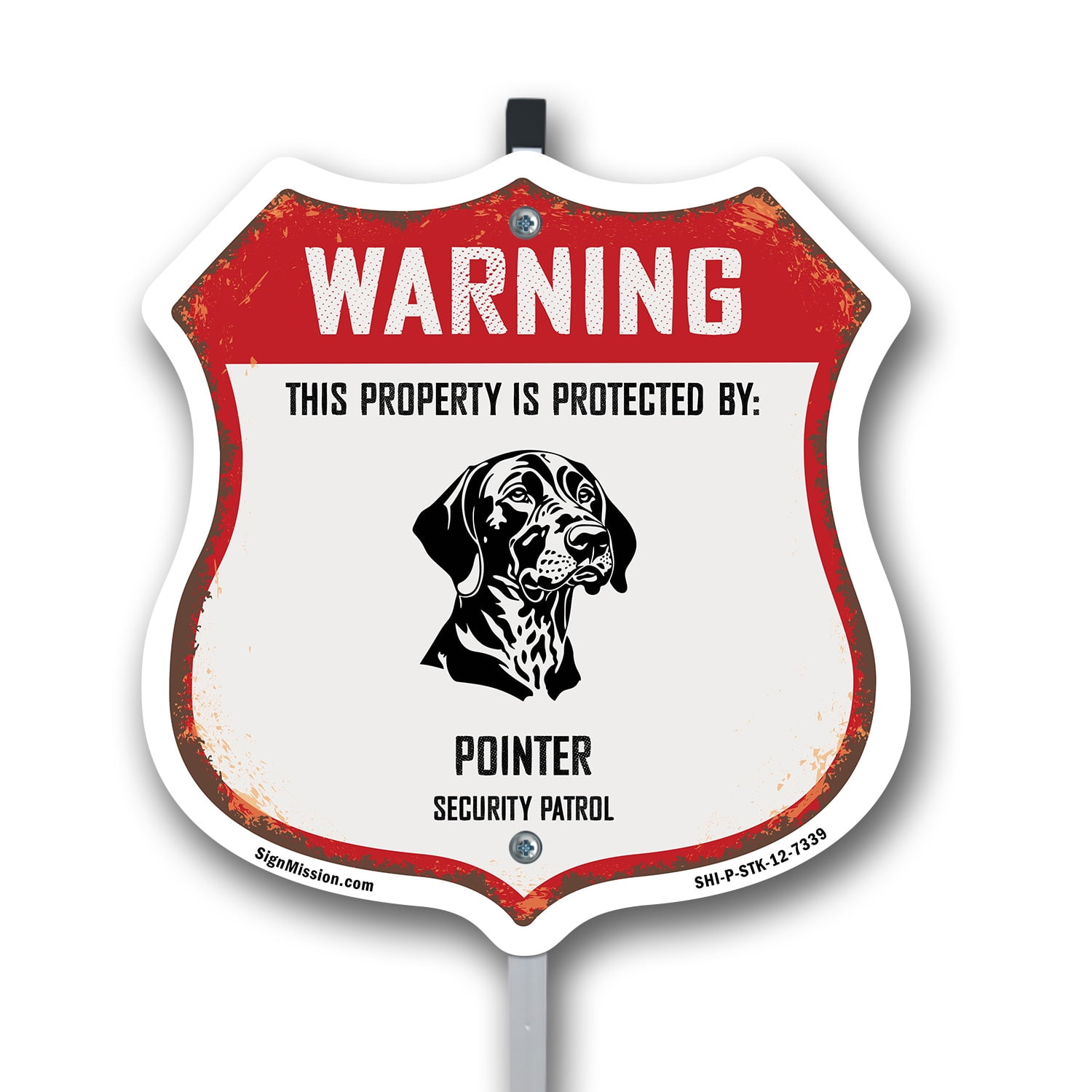 Warning This Property is Protected by Pointer 12 inch X 12 inch Shield ...