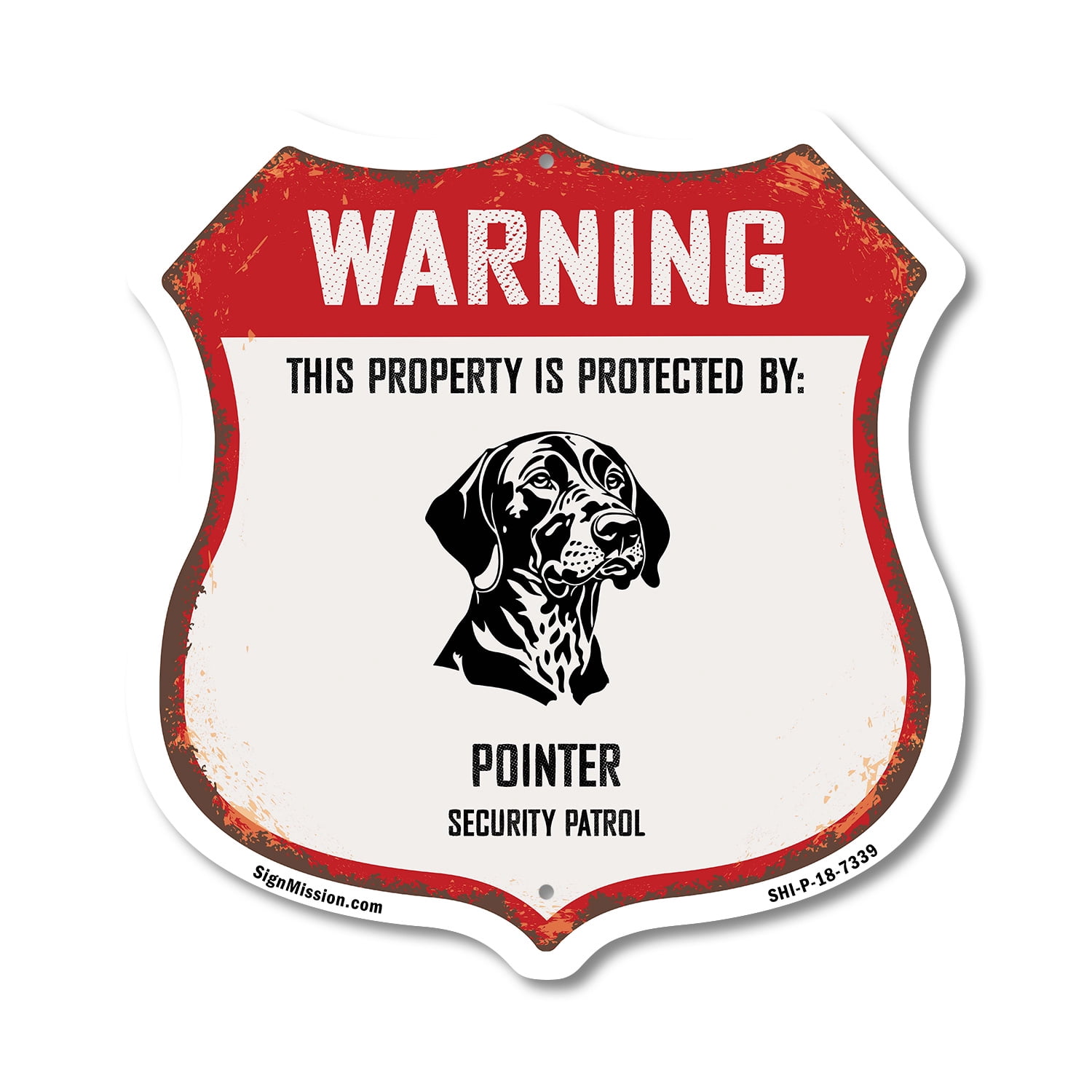 Warning This Property is Protected by Pointer (2 Pack) 12 inch X 12 ...
