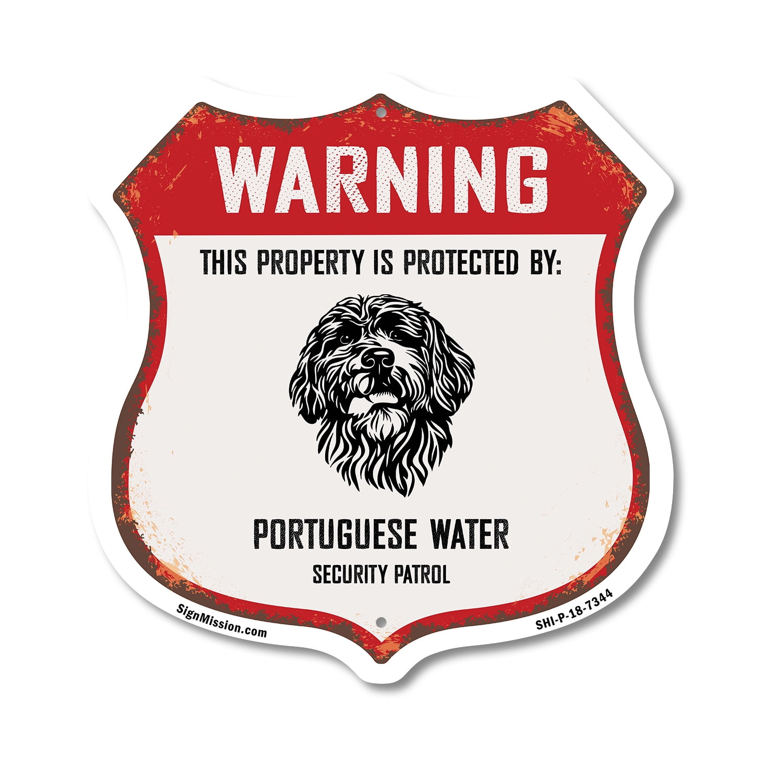 Warning This Property is Protected by Portuguese Water (2 Pack) 12 inch ...