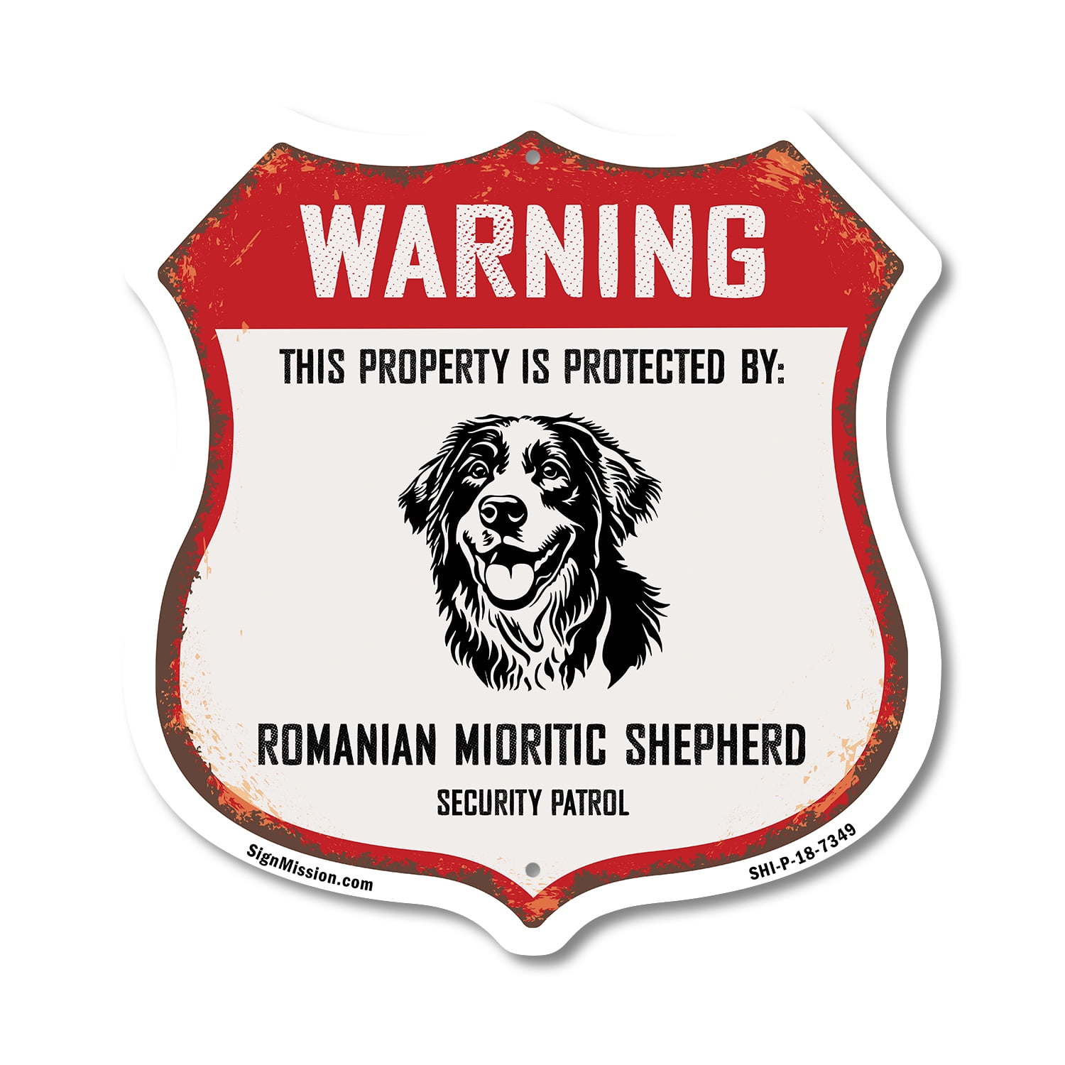 Warning This Property is Protected by Romanian Mioritic Shepherd 12 ...