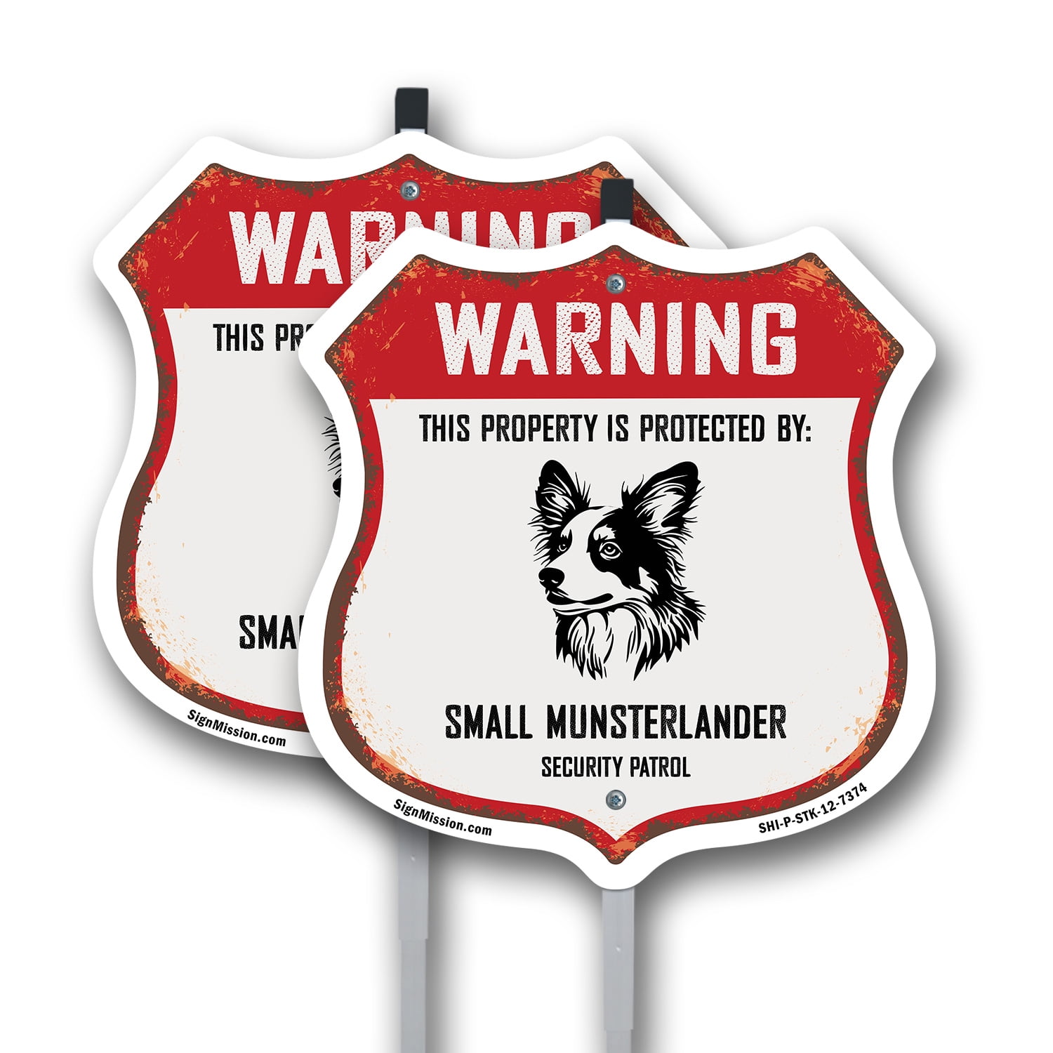 Warning This Property is Protected by Small Munsterlander (2 Pack) 12 ...