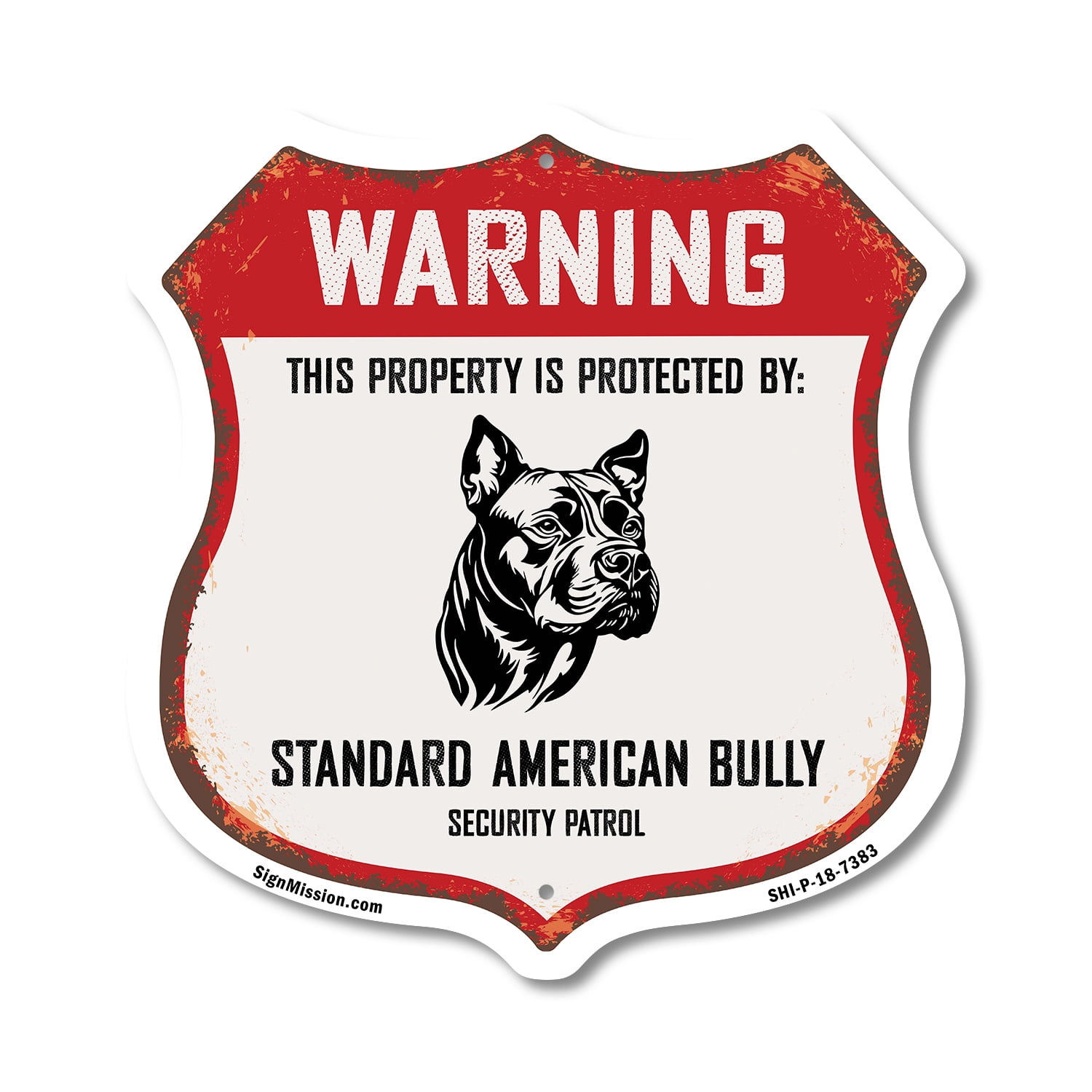 Warning This Property is Protected by Standard American Bully (2 Pack ...