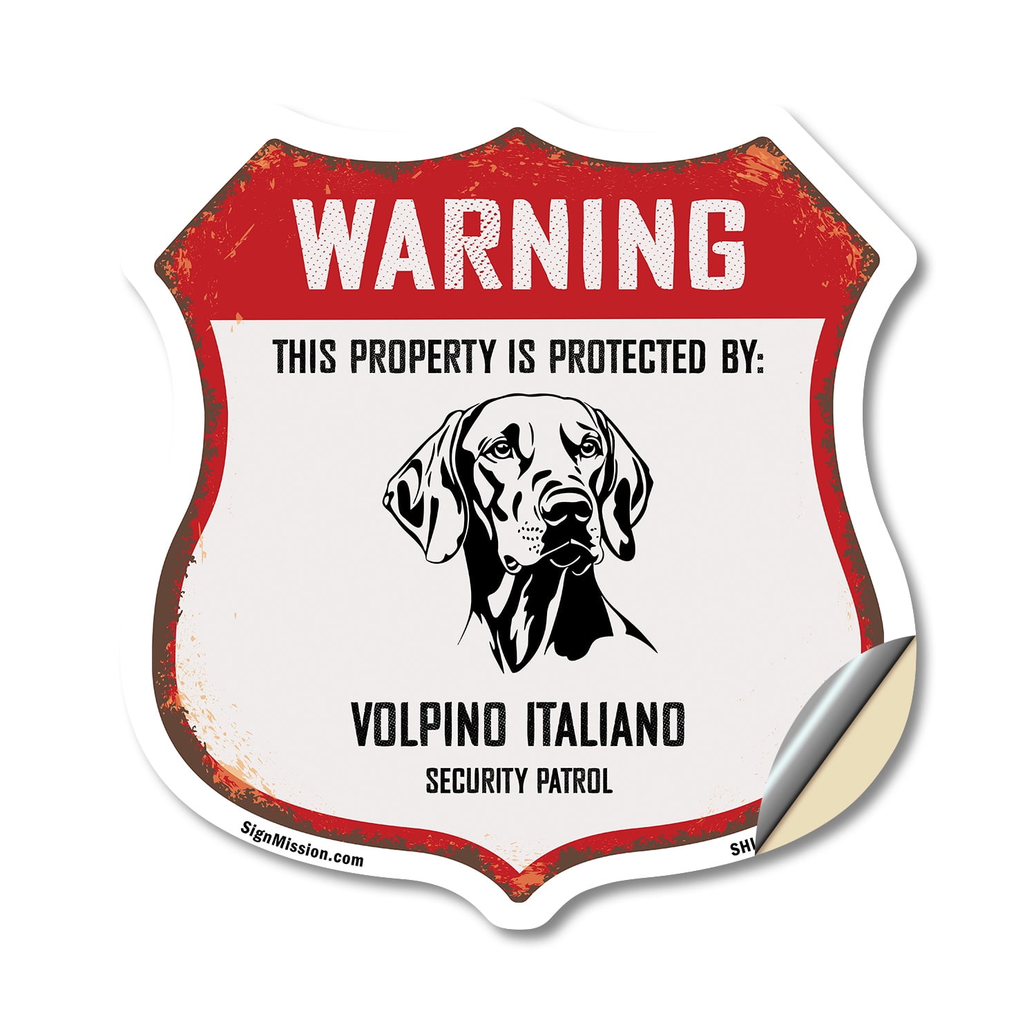 Warning This Property is Protected by Weimaraner (2 Pack) 4 inch X 4 ...