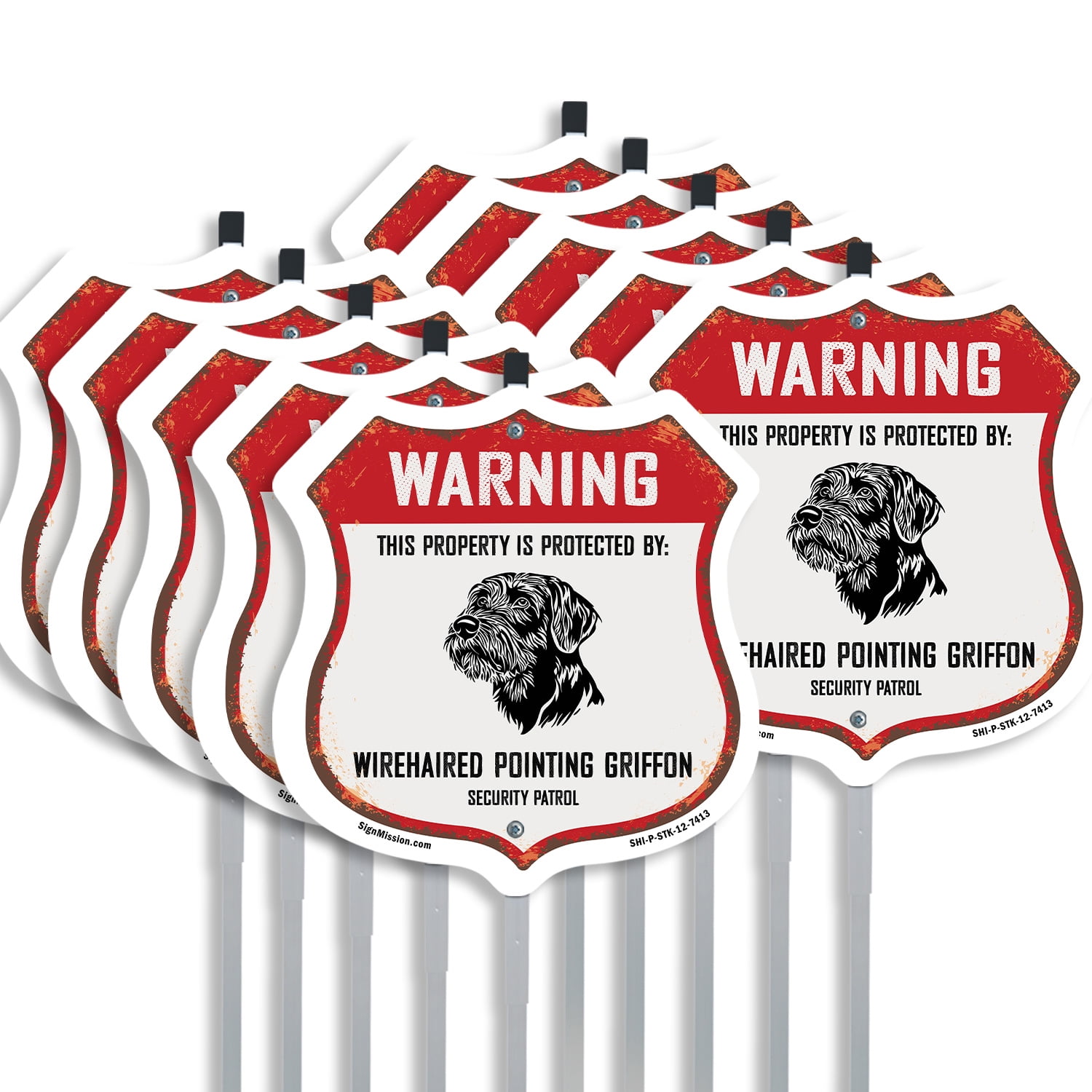 Warning This Property is Protected by Wirehaired Pointing Griffon (10 ...