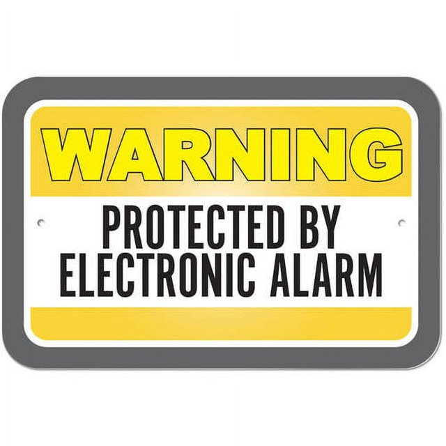 Warning Protected By Electronic Alarm Sign - Walmart.com