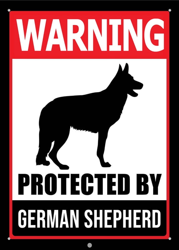 Warning Protected By German Shepherd Sign Signs Outdoor, Uv Printed ...