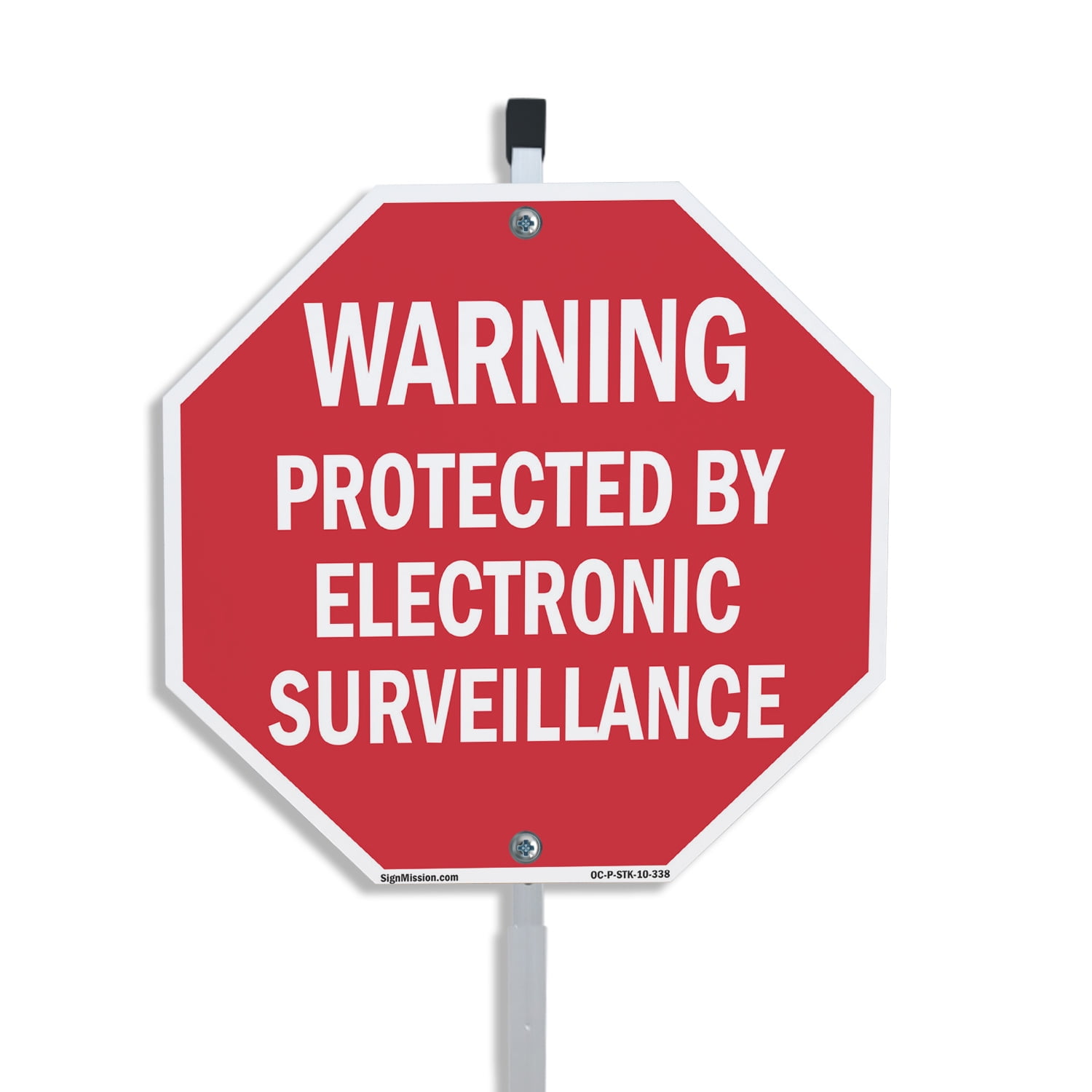 Warning Protected by Electronic Surveillance 10 inch X 10 inch Octagon ...