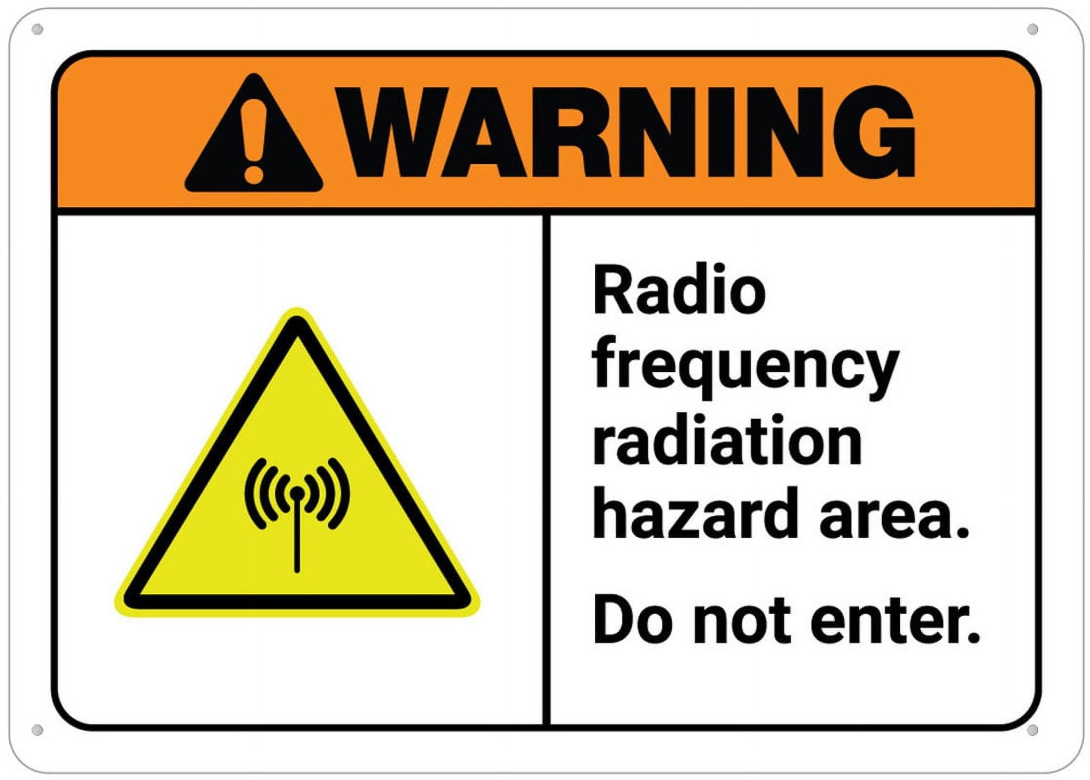 Warning Radio Frequency Radiation Hazard Area Sign For House Door ...