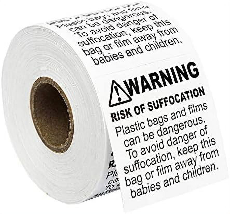 Warning - Risk of Suffocation (FBA-Approved) Pre-Printed Labels ...